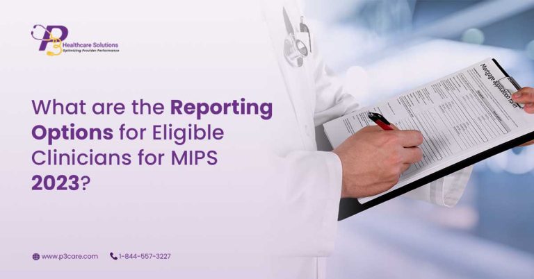 What are the reporting options for eligible clinicians for MIPS 2023?